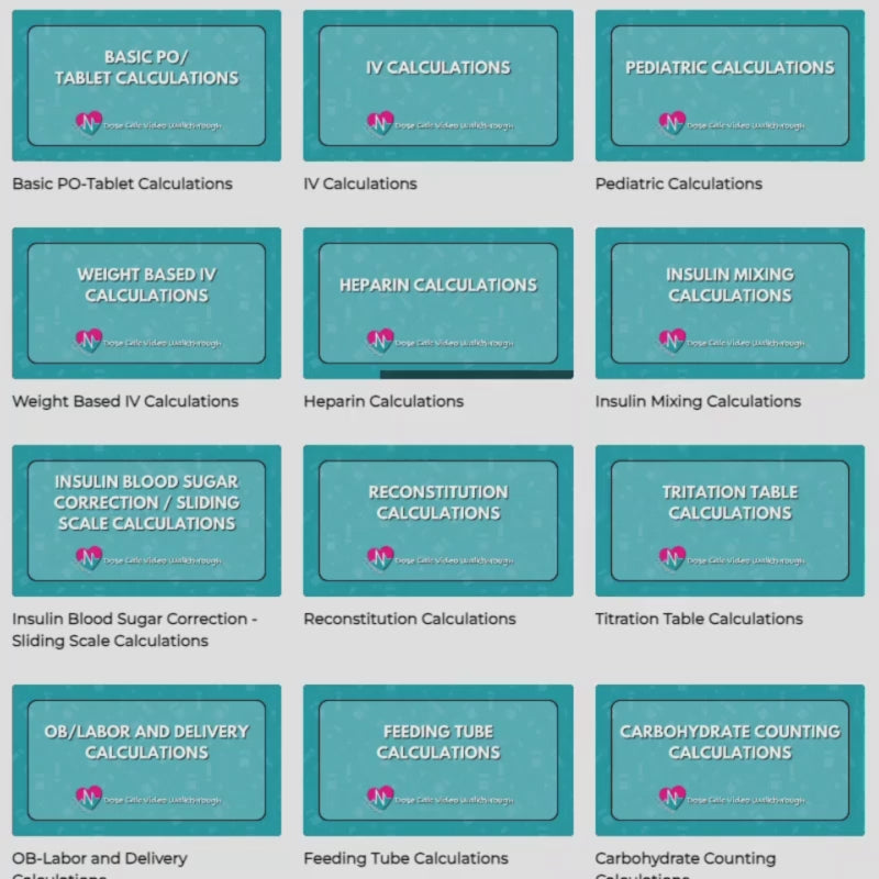 Dose Calc System – The Nursing School Shop